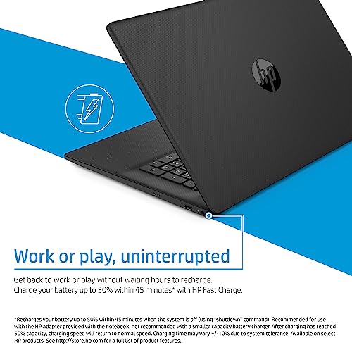 HP Laptop 17 17.3" FHD (1920 x 1080) Laptop Computer - AMD Ryzen 7 7730U 8-Core up to 4.50 GHz Processor, 64GB DDR4 RAM, 256GB NVMe SSD, AMD Radeon Graphics, Windows 11 Pro, Black