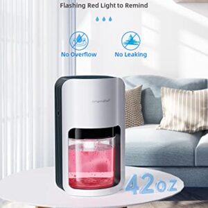 Dehumidifiers for Home, TABYIK 42oz Dehumidifier for Bathroom, Dehumidifiers for Room with Auto Shut Off, Auto Defrost Quiet Dehumidifiers for Bedroom Wardrobe Closet Trailer RV