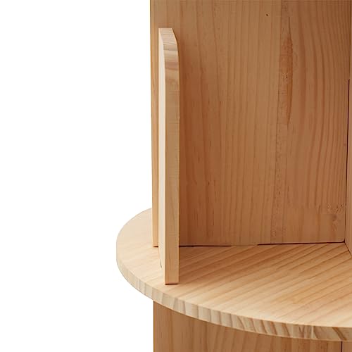 BINELUCOLU Rotating Bookshelf, 6 Tier Wood Floor Standing Bookcase Storage Rack with Legs 360 Corner Bookshelf Stackable Narrow Book Shelf for Home Office Study Room