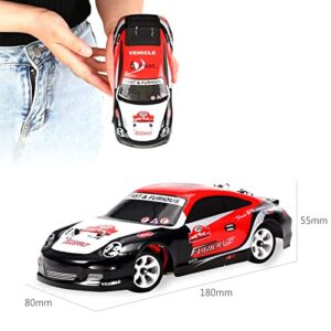 WESTN RC Drift Car, Speed 30KM/H 4WD High Speed Electric RC Sports Car, 2.4GHz 1:28 Scale RC Sports Racing Toy with Alloy Chassis, Suitable for Adults and Children's