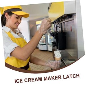 KONTONTY Ice Cream Machine Latch Shop Supplies Portable Ice Cream Maker Parts Ice Cream Grip Multipurpose Hook up Soft Serve Ice Cream Machine Accessories Silver Stainless Steel Ice Cream