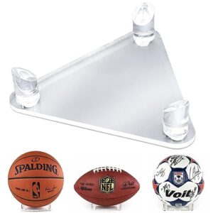 bcw acrylic basketball stand football stand soccer ball stand - sleek anti-slip design | basketball, soccer, football holders for display | football display, soccer display & basketball display