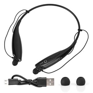 Cryfokt HV-800 NeckDown Hanging Neck Headphones HV-800 Headset for Smartphone Noise Reduction Music/Audio/Calls Neckband (Black)