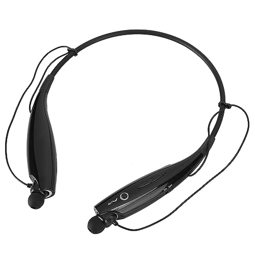 Cryfokt HV-800 NeckDown Hanging Neck Headphones HV-800 Headset for Smartphone Noise Reduction Music/Audio/Calls Neckband (Black)