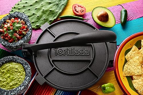 Tortillada – Premium Cast Iron Tortilla Press with Recipes E-Book (12 Inch)