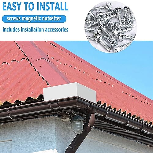 Roof Rain Diverter - Rainwater Diverter Gutter Splash Plate,Gutter Overflow Guard, Downspout Roof Rain Diverter, Rain Gutter Guard Water Diverter for Flat Shingle Roofs Corner, Downspout Buogint