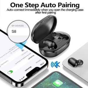 kurdene Bluetooth 5.3 Wireless Earbuds, S8 Deep Bass Hi-Fi Stereo Headset with Microphone in-Ear Call Nosie Cancelling Bluetooth Headphones, Immersive Premium Sound Ear Buds for iPhone, Android