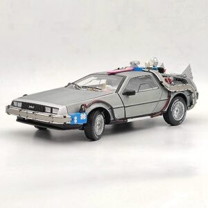 hw 1/18 elite for back to the future time machine ultimate edition bcj97 diecast car models hobbies collection gifts