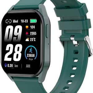 BRIBEJAT Smart Watch for Men Women Compatible iPhone Samsung Android, Voice Assistant & Answer/Make Call, 1.83'' Fitness Tracker IP68 Waterproof, 110+ Sports, Spo2/Heart Rate/Sleep Monitor, BT6