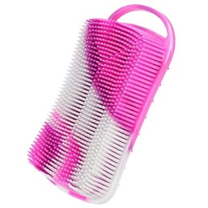 healifty 3pcs bath massage brush scalp shampoo brush silicone scalp massager bath scrubber exfoliating body scrubber body brush hair wash brush women body scrubber bath brushes square man