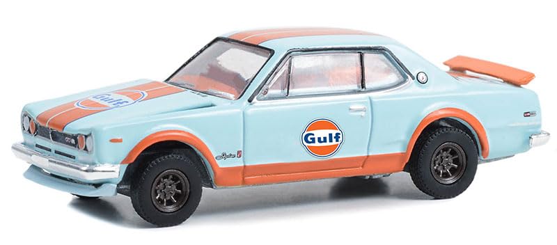 Greenlight 41135-C Gulf Oil Special Edition Series 1-1971 Skyline GT-R 1/64 Scale