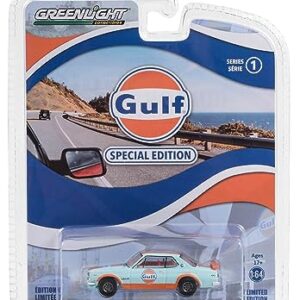 Greenlight 41135-C Gulf Oil Special Edition Series 1-1971 Skyline GT-R 1/64 Scale