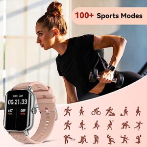 Smart Watches for Women,100+ Sport Modes Fitness Watch with Health Blood Pressure Monitor, Step Calorie Counter, Sleep Tracker, 2.02'' Touch Screen Bluetooth Digital Watch for Android iOS Compatible