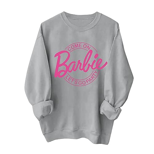 Come On Let's Go Party Bar-bie Sweatshirt for Women Trendy Girls Shirt Cute Bachelorette Pullover Fall Casual Holiday Tops