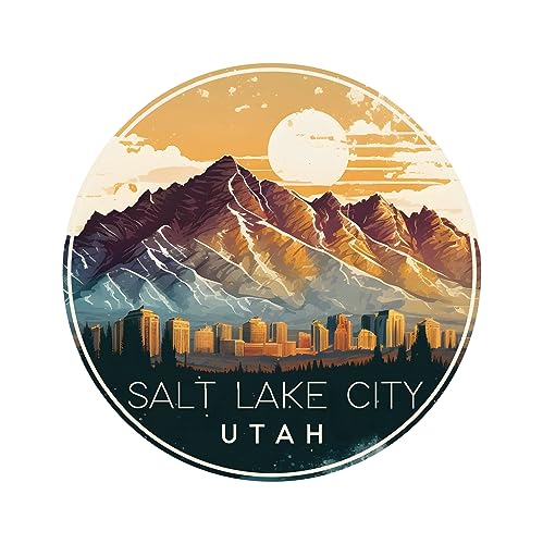 Salt Lake City Utah Design B Souvenir Fridge Magnet 2-Inch