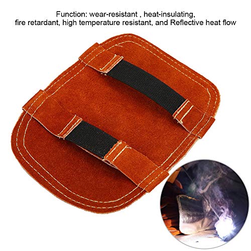 Longzhuo Welding Heat Shield For Hands, Welding Gloves Pad, Fireproof Gloves Pad, Welding Gloves Heat Shield Split Cowhide Leather Aluminized Back Welding Hand Pad