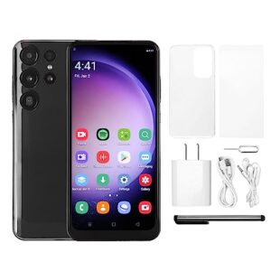 4G Unlocked Smartphone, 6.6in 8GB 256GB 512GB ROM Dual SIM Factory Unlocked Android Cell Phone, 8 Core for Android 12 Face Unlock Slim Mobile Phone with Pen, 8MP 24MP Dual Cam