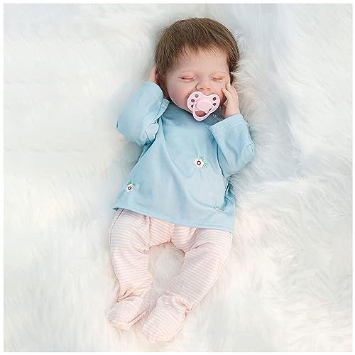 Silicone Baby Doll, 18-Inch Silicone Baby, Sweet Smile Realistic Reborns Baby Dolls, for Ages 3+ as A Gift or Playmate,D