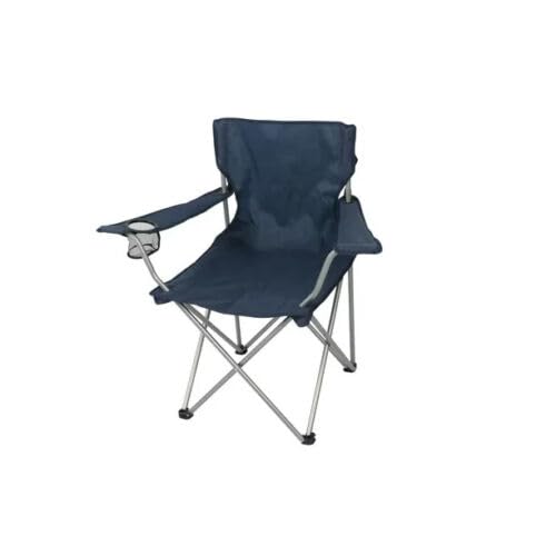 Folding Camp Chair with Cup Holder Adult use - Blue