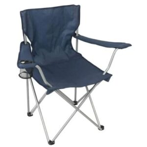 Folding Camp Chair with Cup Holder Adult use - Blue