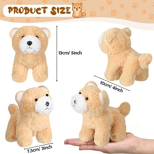 8 Pieces Plush Pets 5 Inch Stuffed Animals Bulk Assorted Cute Stuffed Pet Animal Plush Toys Small Plush Animals for Kids Halloween School Classroom Animal Themed Party Supplies Decors (Standing Dog)