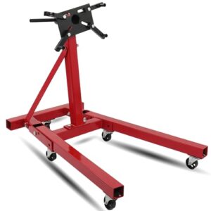 2000lb engine motor stand hoist auto truck automotive folding shop jack, red