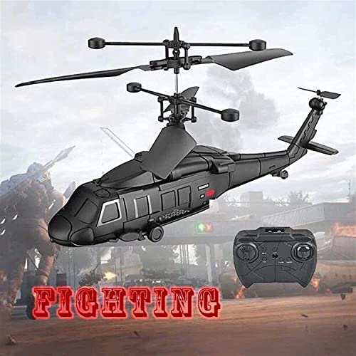 HEBXMF RC Airplane 3.5 Channel RC Aircraft Military Combat RC Helicopter Shockproof 2.4GHz Remote Control Drone Multifunctional RC Plane Toy, Children's Birthday Gift