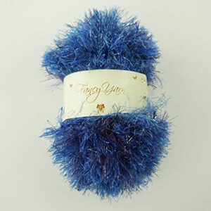 royal blue - fuzzy fancy yarn ball, 57-gram, 64 yards - closeout