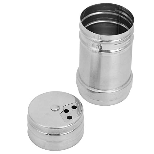 Stainless Steel Salt and Pepper Shakers - Spice Dispenser for Seasonings, Kitchen Gadget with Adjustable Pour Holes (samll)