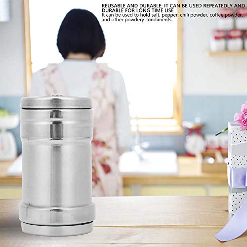 Stainless Steel Salt and Pepper Shakers - Spice Dispenser for Seasonings, Kitchen Gadget with Adjustable Pour Holes (samll)