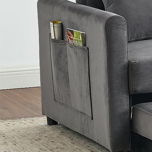 ERYE 3-in-1 Upholstered Futon Sofa Loveseat Convertible Sleeper Couch Bed,2-Seaters Sofa & Couch Soft Cushions Love Seat Daybed for Small Space Living Room Sets