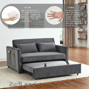 ERYE 3-in-1 Upholstered Futon Sofa Loveseat Convertible Sleeper Couch Bed,2-Seaters Sofa & Couch Soft Cushions Love Seat Daybed for Small Space Living Room Sets