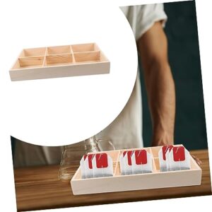 KJHBV tea storage containers tea bag holder organizer teabags organizer tea bag dispenser tea bag organizer for cabinet tea organizer for countertop sugar packet holder Cafe wooden