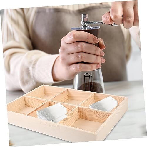 KJHBV tea storage containers tea bag holder organizer teabags organizer tea bag dispenser tea bag organizer for cabinet tea organizer for countertop sugar packet holder Cafe wooden