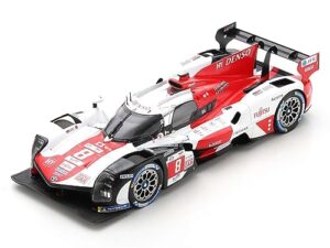 gr010 hybrid #8 sebastien buemi - brendon hartley - ryo hirakawa hypercar class winner 24 hours of le mans (2022) with acrylic display case 1/18 model car by spark 18lm22