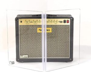 budget shield 2 ft x2 panel guitar amp shield screen for isolation, attenuation and sound reduction: made in usa : guitar amp acrylic plexiglass plastic cage folding collapsible portable lightweight