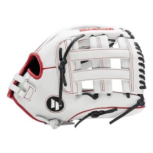 Worth | Freedom Series Slowpitch Softball Glove | 13 Inch | White/Navy/Red | Left Hand Throw