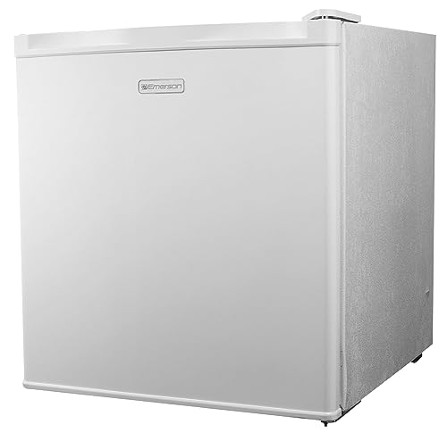 Emerson 1.6 Cu. Ft. Compact Refrigerator ENERGY STAR Fridge: Eco-Friendly Cooling, Ample Storage, Customized Temperature Control, and Versatile Placement for Convenience and Savings,White