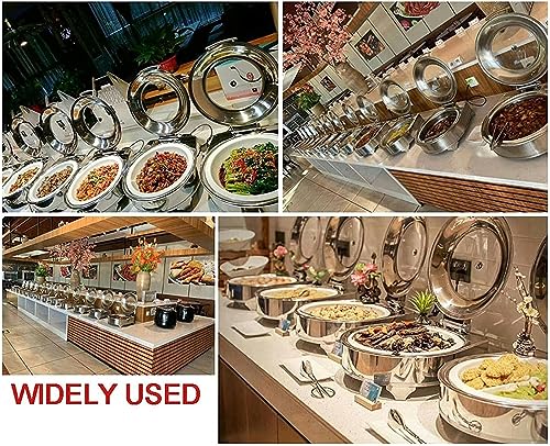 Chafing Dishes Chafing Dish Buffet Set, Food Warmers Server Warming Tray Round Rectangular Chafers, Stainless Steel Square Chafer, Round Food Warmer Chafing For Catering Warmer Chafer Set, Energy Effi