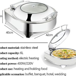 Chafing Dishes Chafing Dish Buffet Set, Food Warmers Server Warming Tray Round Rectangular Chafers, Stainless Steel Square Chafer, Round Food Warmer Chafing For Catering Warmer Chafer Set, Energy Effi