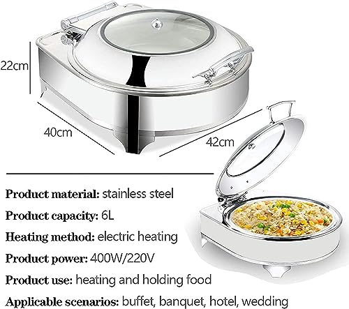 Chafing Dishes Chafing Dish Buffet Set, Food Warmers Server Warming Tray Round Rectangular Chafers, Stainless Steel Square Chafer, Round Food Warmer Chafing For Catering Warmer Chafer Set, Energy Effi