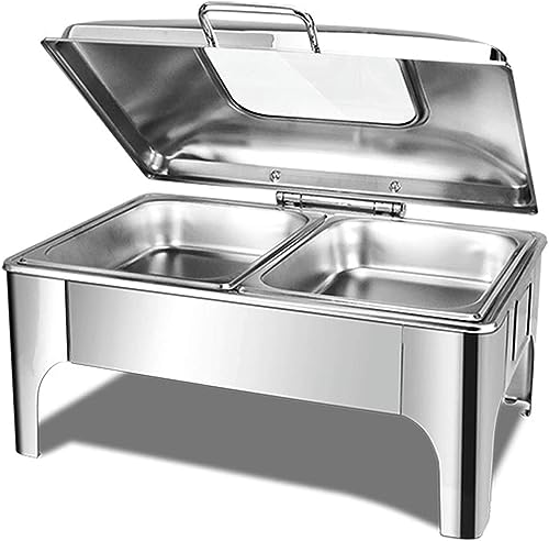 Chafing Dishes Chafing Dish Buffet Set, Food Warmers Server Warming Tray Round Rectangular Chafers, Stainless Steel Square Chafer, Round Food Warmer Chafing For Catering Warmer Chafer Set, Energy Effi