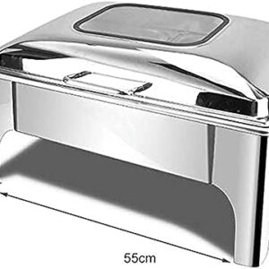 Chafing Dishes Chafing Dish Buffet Set, Food Warmers Server Warming Tray Round Rectangular Chafers, Stainless Steel Square Chafer, Round Food Warmer Chafing For Catering Warmer Chafer Set, Energy Effi