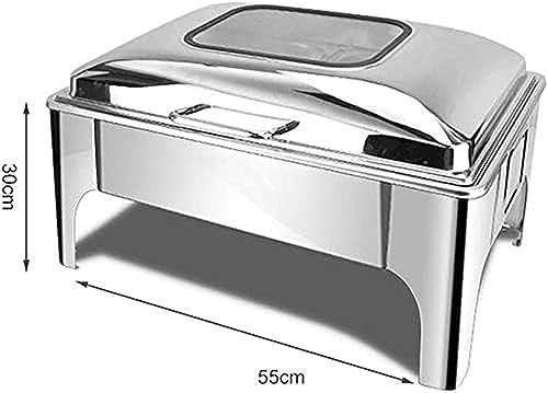 Chafing Dishes Chafing Dish Buffet Set, Food Warmers Server Warming Tray Round Rectangular Chafers, Stainless Steel Square Chafer, Round Food Warmer Chafing For Catering Warmer Chafer Set, Energy Effi