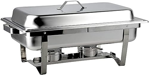 Chafing Dishes Chafing Dish Buffet Set, Food Warmers Server Warming Tray Round Rectangular Chafers, Stainless Steel Square Chafer, Round Food Warmer Chafing For Catering Warmer Chafer Set, Energy Effi