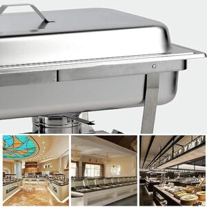 Chafing Dishes Chafing Dish Buffet Set, Food Warmers Server Warming Tray Round Rectangular Chafers, Stainless Steel Square Chafer, Round Food Warmer Chafing For Catering Warmer Chafer Set, Energy Effi