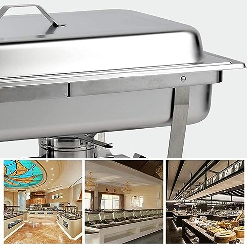 Chafing Dishes Chafing Dish Buffet Set, Food Warmers Server Warming Tray Round Rectangular Chafers, Stainless Steel Square Chafer, Round Food Warmer Chafing For Catering Warmer Chafer Set, Energy Effi