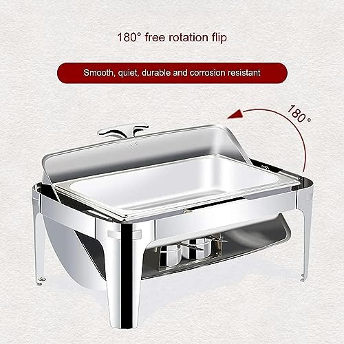 Chafing Dishes Chafing Dish Buffet Set, Food Warmers Server Warming Tray Round Rectangular Chafers, Stainless Steel Square Chafer, Round Food Warmer Chafing For Catering Warmer Chafer Set, Energy Effi