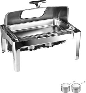 electric buffet server,food warmer tray, adjustable temperature, portable chafing dish, catering buffet serving tray,stainless steel material,uitable for hotels, restaurants, parties