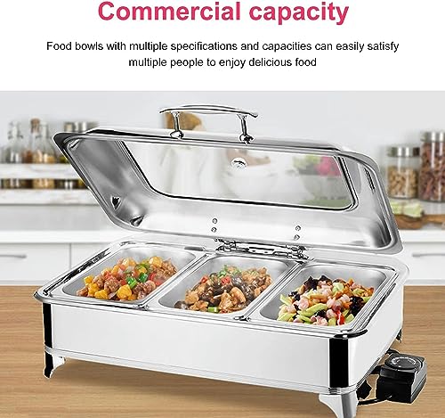 9L Electric Buffet Warmer, Chafing Dish Buffet with Heating Tray, Electric Buffet Warmer for Buffet Food Warmer, Buffet Server